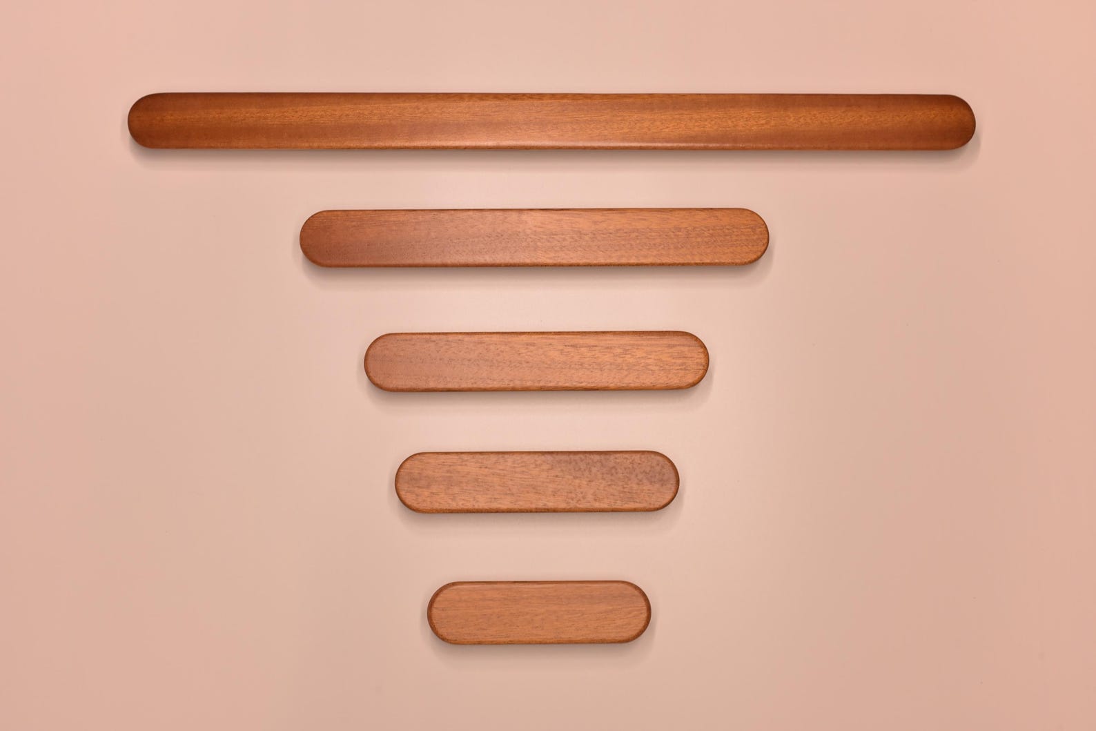 Solid Wood Drawer Pulls, Wood Cabinet Knobs Handle Pull, Minimalism ...