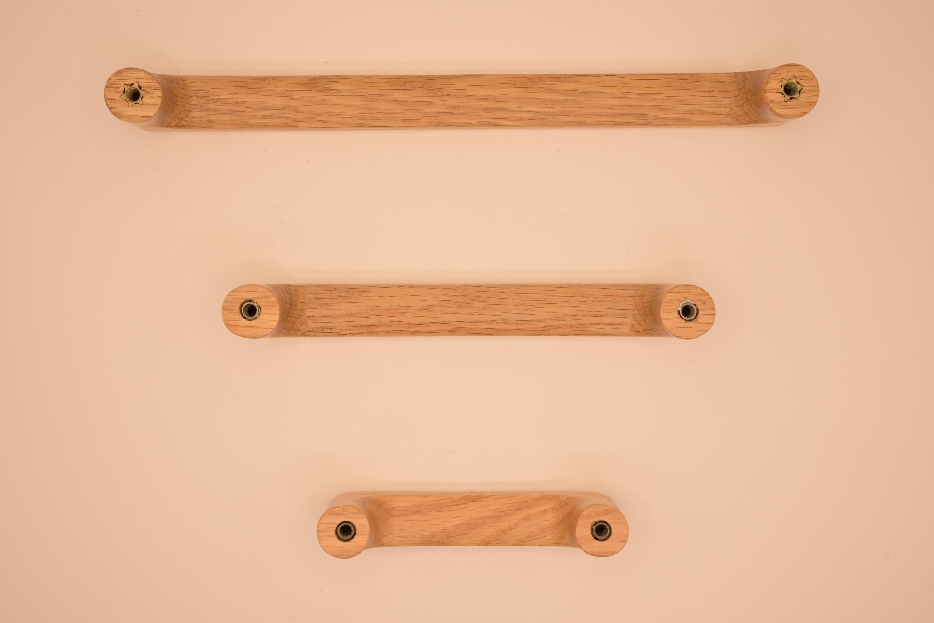 Solid Wood Drawer Pulls, Wood Cabinet Knobs Handle Pull, Oak Drawer ...