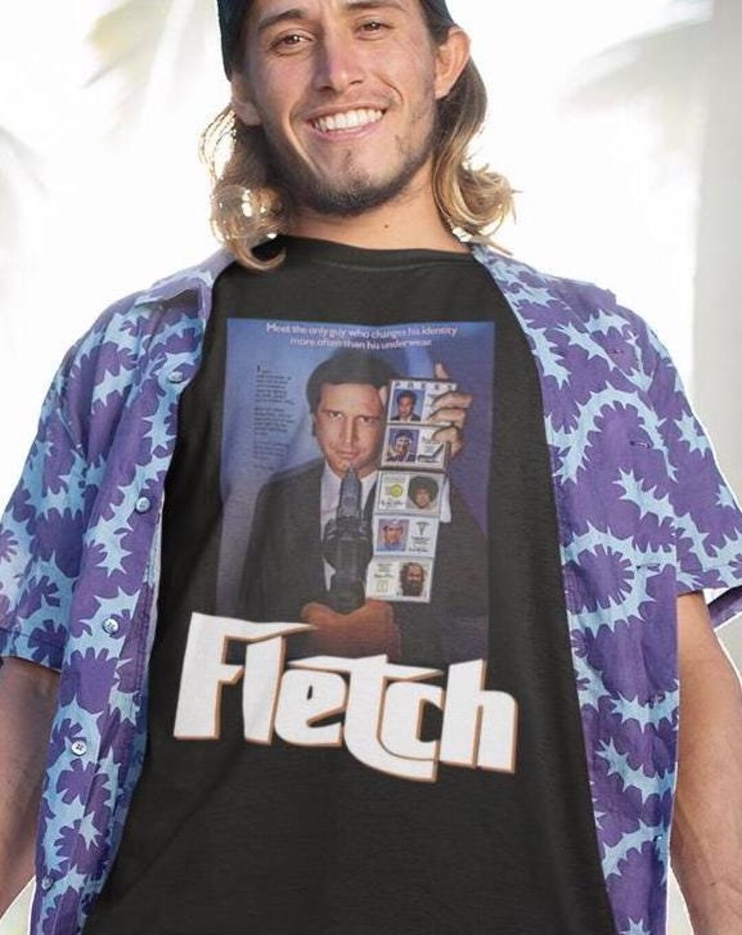 Retro Fletch Movie Poster Tee, 80s Comedy Fan Shirt, Unisex Graphic T ...