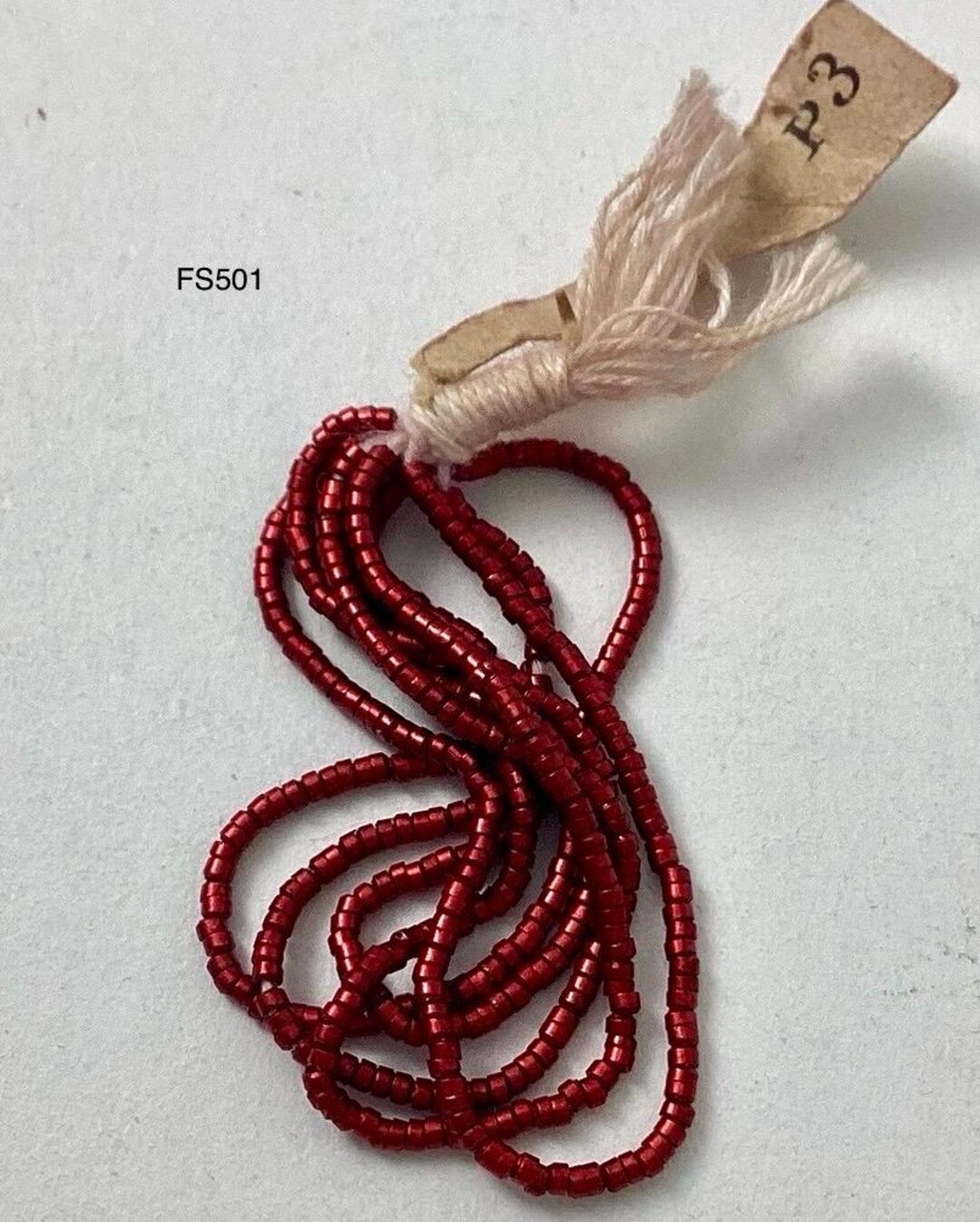 RARE Antique Metal Cylinder Micro Beads P3 Red - Etsy