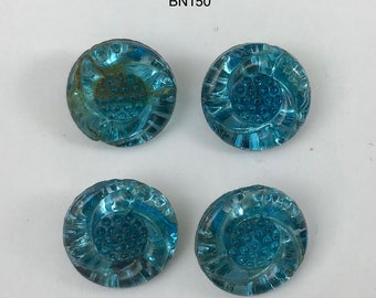 Blue Glass Buttons | Etsy