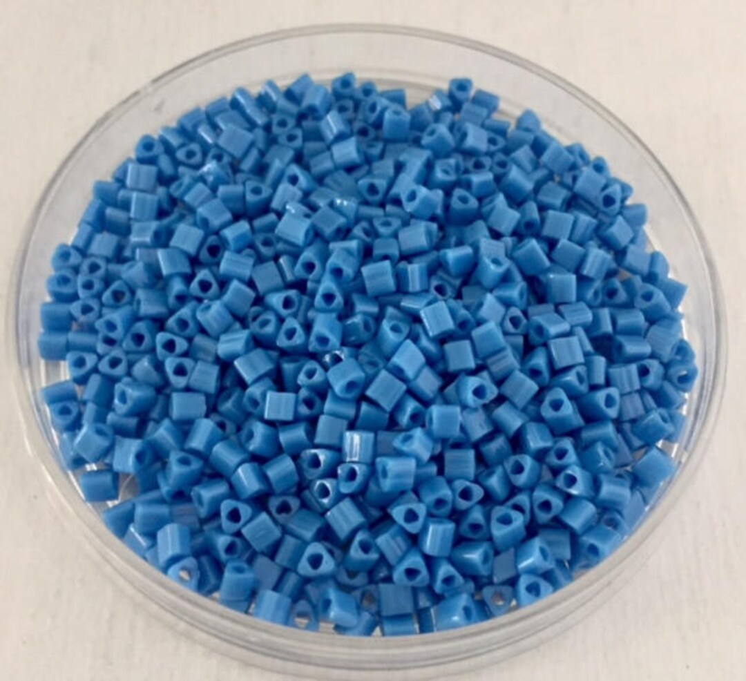 TOHO 11/0 Triangle Beads Medium Blue Opaque 43D - Etsy New Zealand