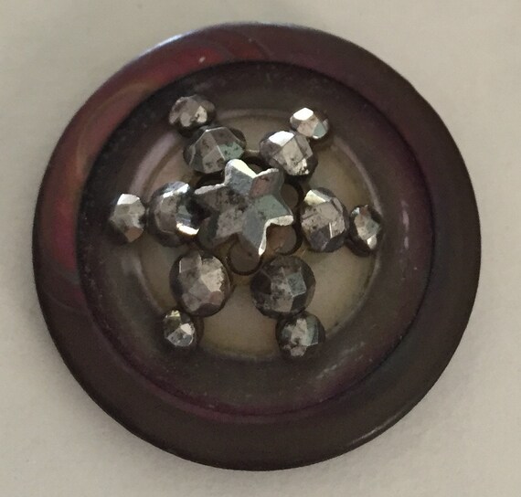 Antique Shell Button With Steel 1 Button | Etsy