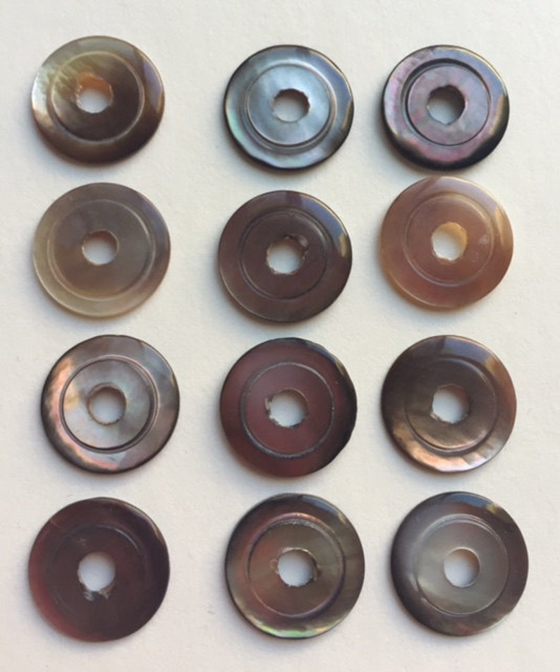 Vintage Shell Button Blanks 12 Pieces - Etsy UK