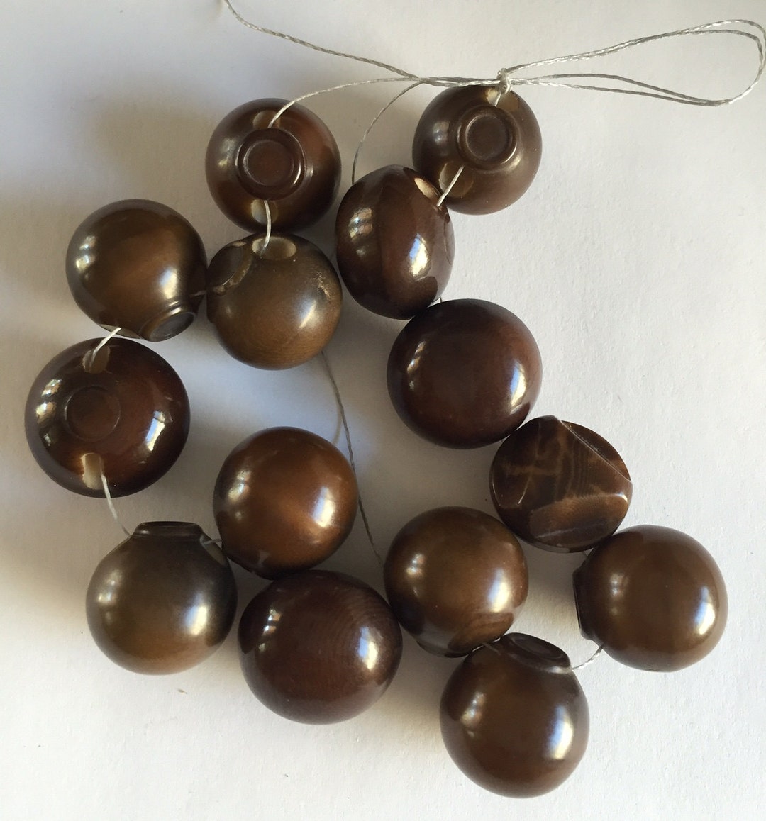 14 Vintage Vegetable Ivory Buttons Chocolate Brown - Etsy