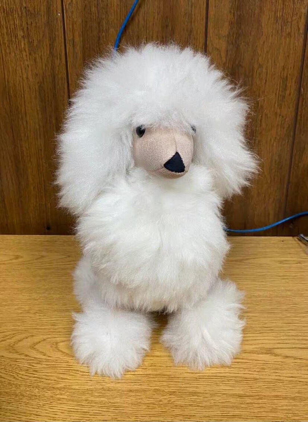Alpaca Fur Dog Poodle Plush Toy Soft & Snuggly Alpaca Fur Dog Eco ...