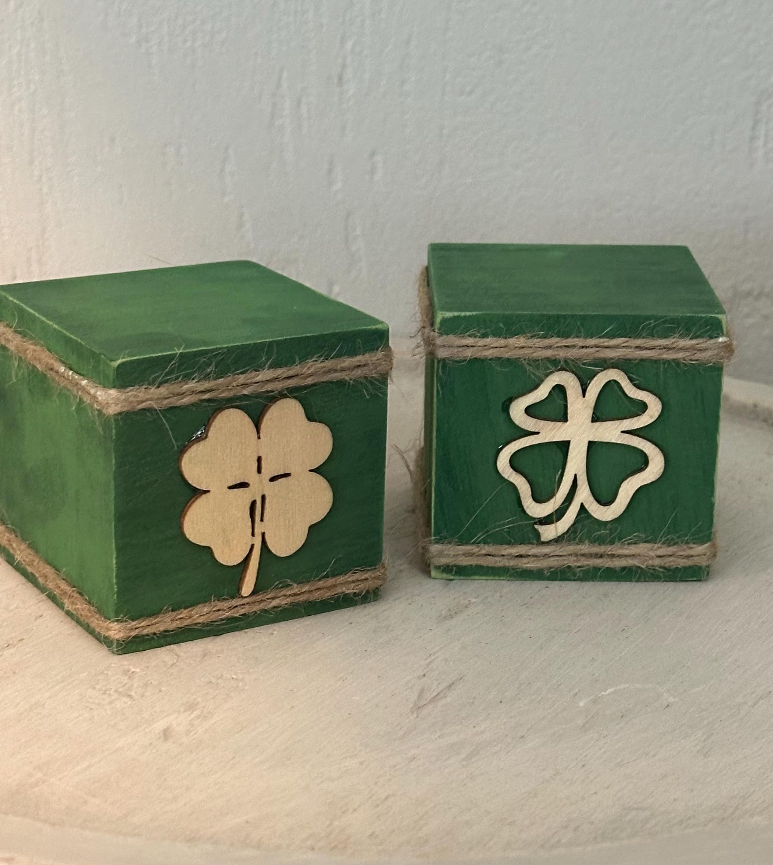 Rustic Wood Shamrock Blocks: Farmhouse St. Patrick's Day Decor - Etsy