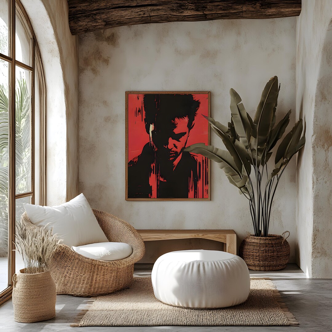Fight Club Abstract Art, Retro Movie Poster, Tyler Durden Print, 90s ...
