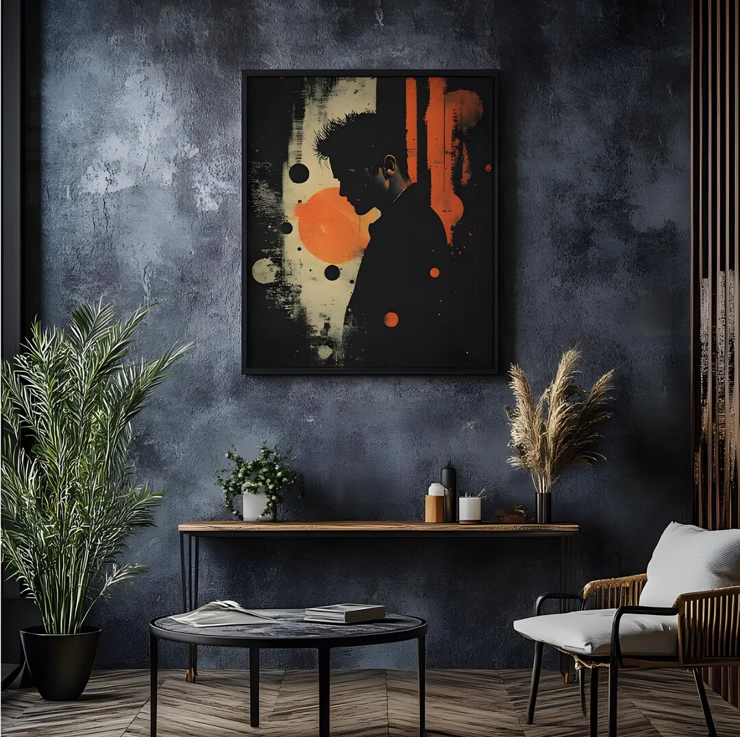 Fight Club Abstract Poster, Retro Wall Art, Tyler Durden Print, Movie ...