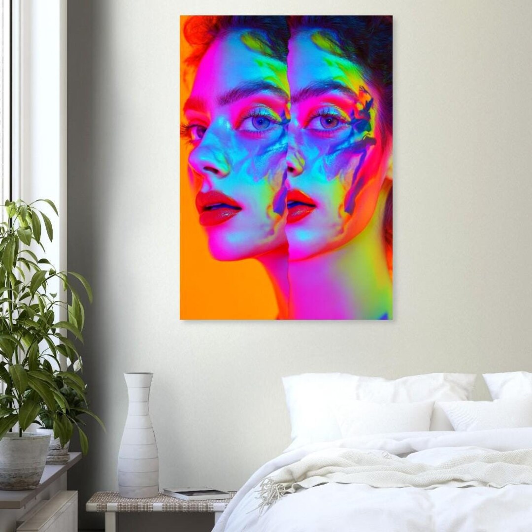 Poster "chroma Dreams", Fashion Fotography, Portrait in Striking Neon ...