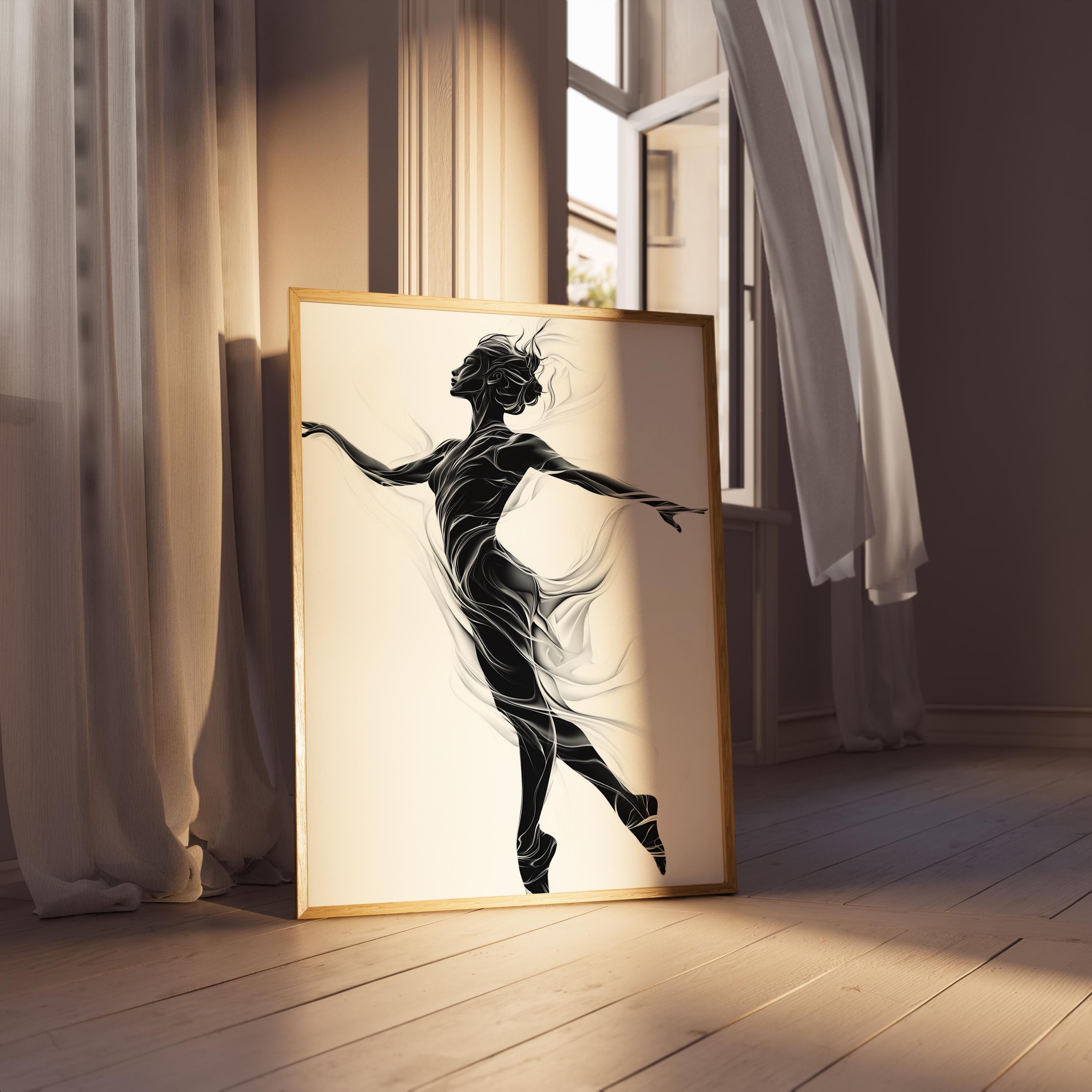 Minimalist Abstract Human Silhouette Wall Art, Motion-inspired ...
