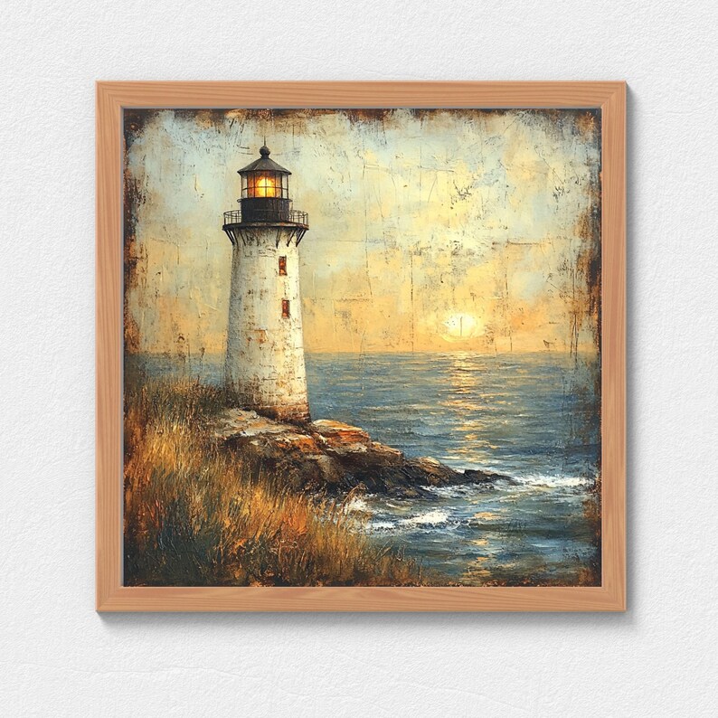 Square Vintage Maritime Art Set of 9, Printable Wall Art, Nautical ...