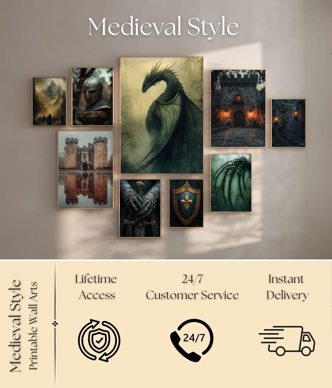 1000+ Medieval Wall Art Bundle, Historic and Elegant Printable Art ...
