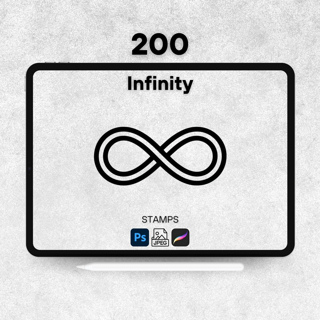 200 Infinity Procreate Stamps, Procreate Symbol Brushes, Photoshop ...
