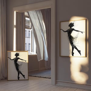 Minimalist Abstract Human Silhouette Wall Art, Motion-inspired ...