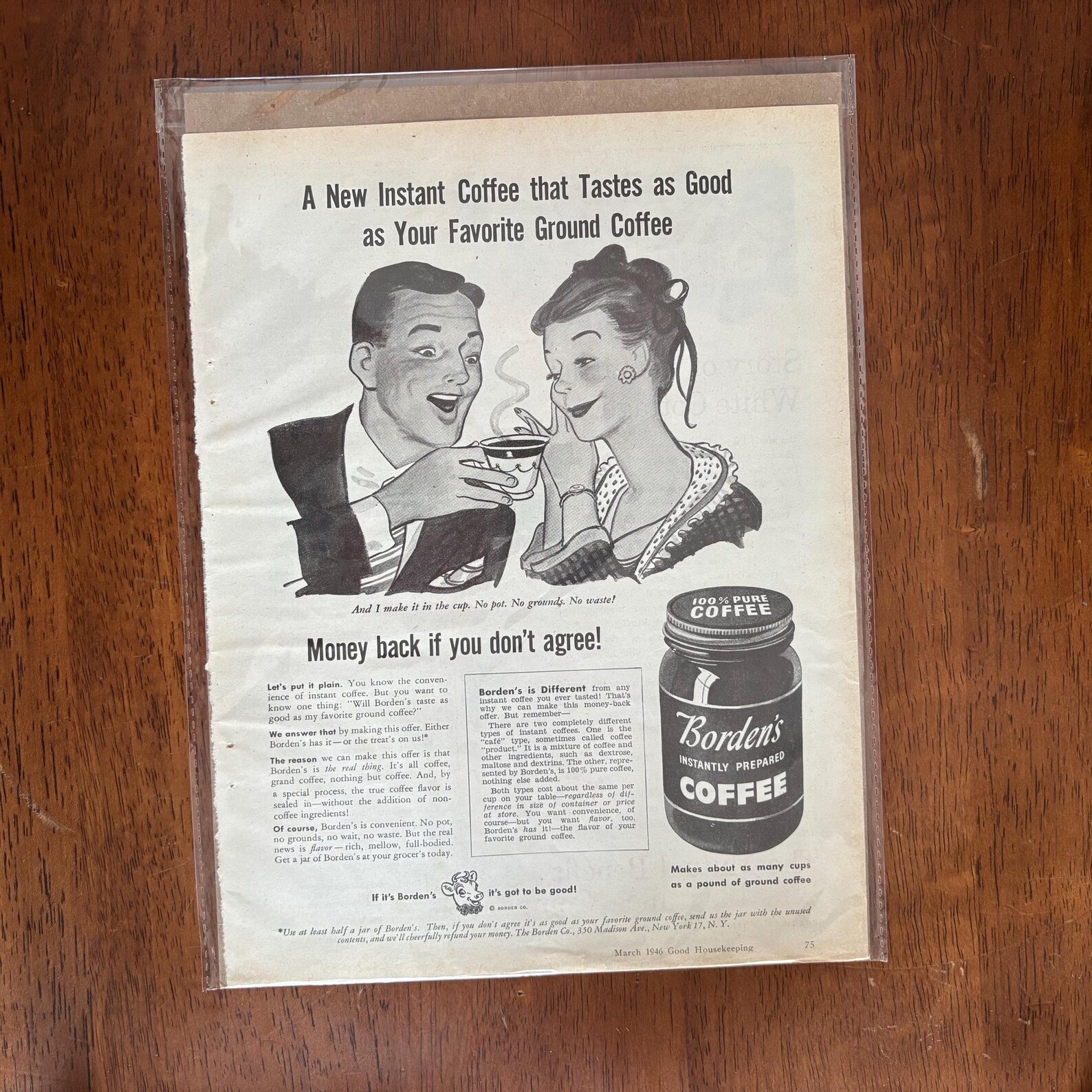 1953 - Borden's Ground Coffee Ad - Original Vintage Collectible - Etsy