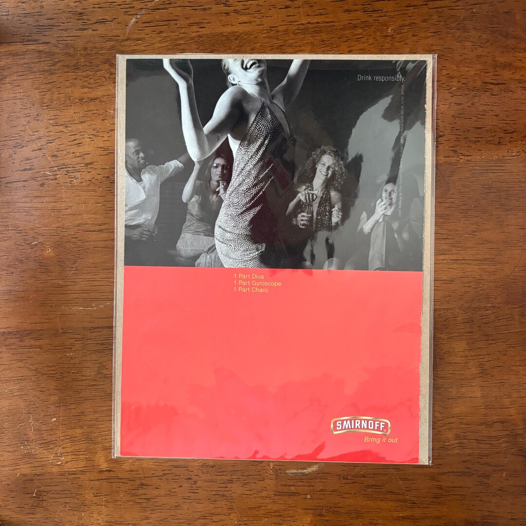 2001 - Smirnoff Vodka Ad - Bring It Out - Original Y2k Collectible - Etsy