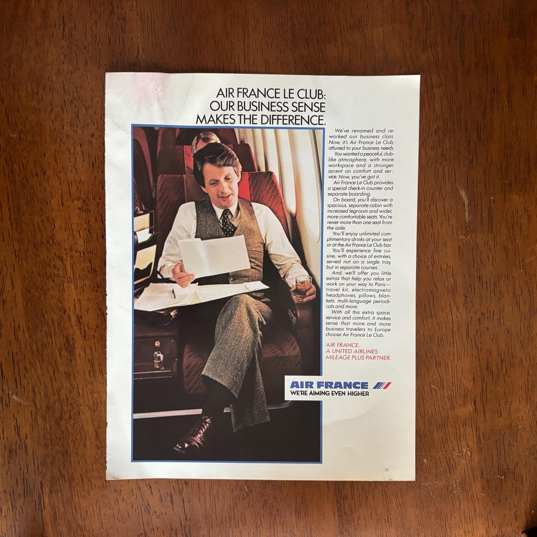 1984 - Air France Ad - Original Vintage Collectible - Etsy