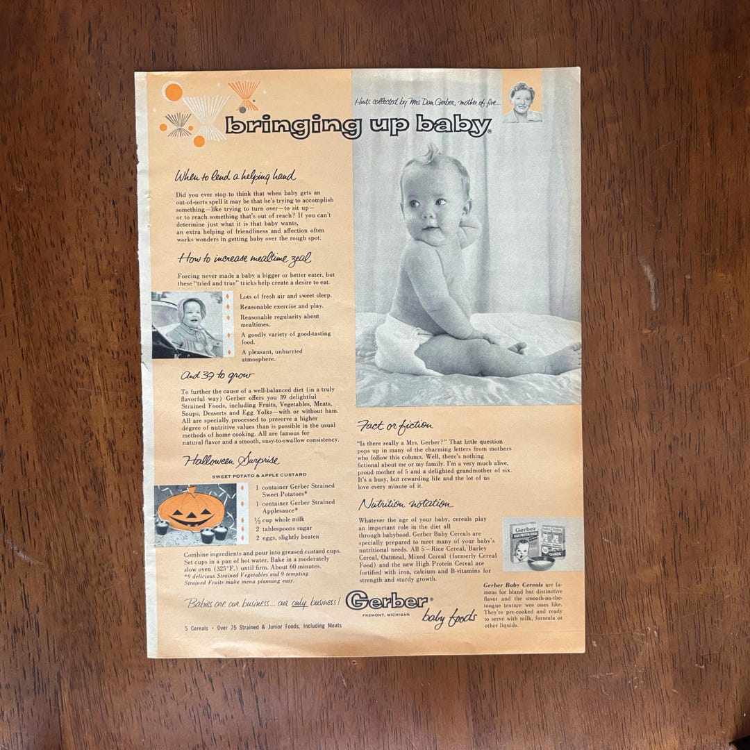 1957 - Gerber Ad - Original Vintage Collectible - Etsy