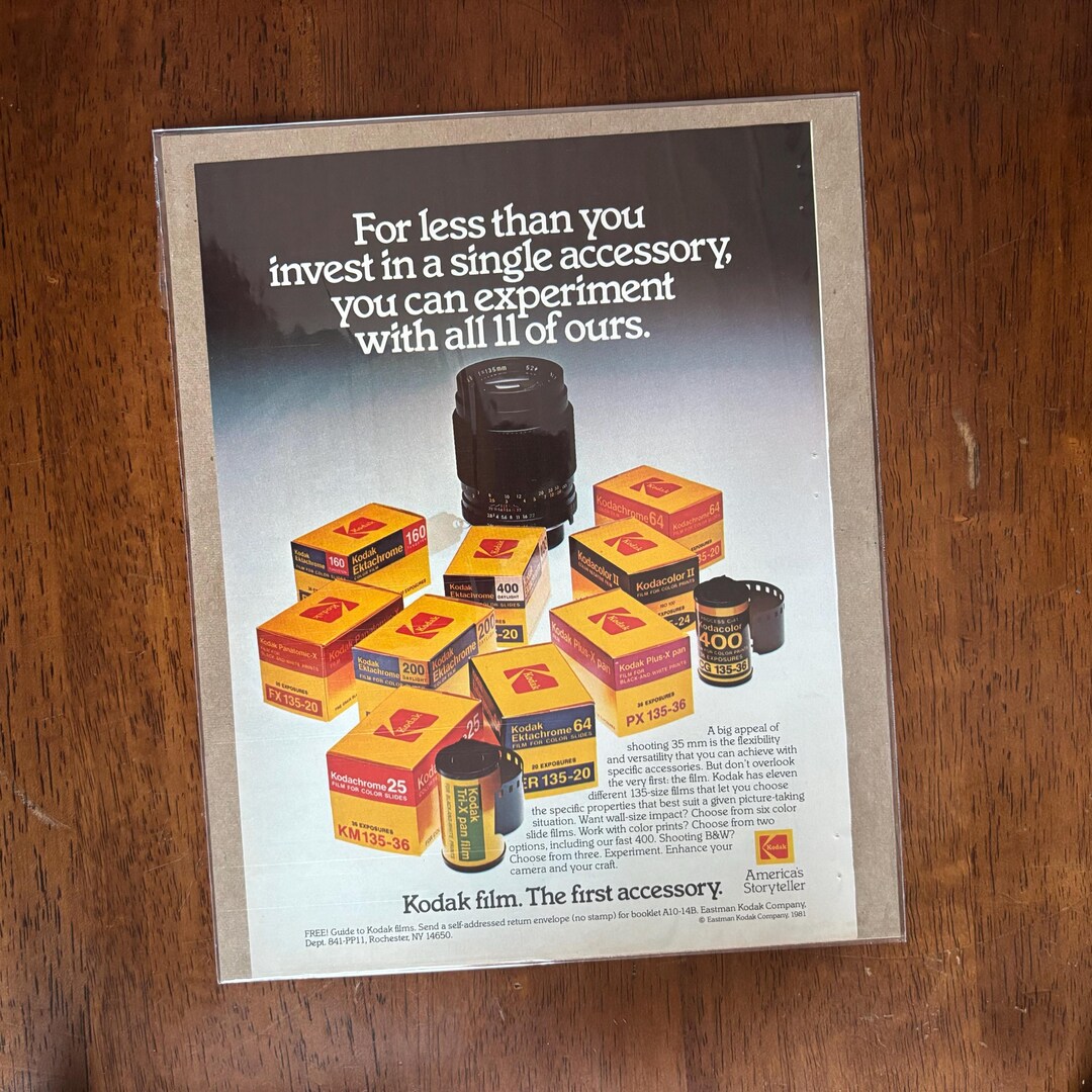1981 - Kodak Film & Lens Ad - Original Vintage Collectible - Etsy