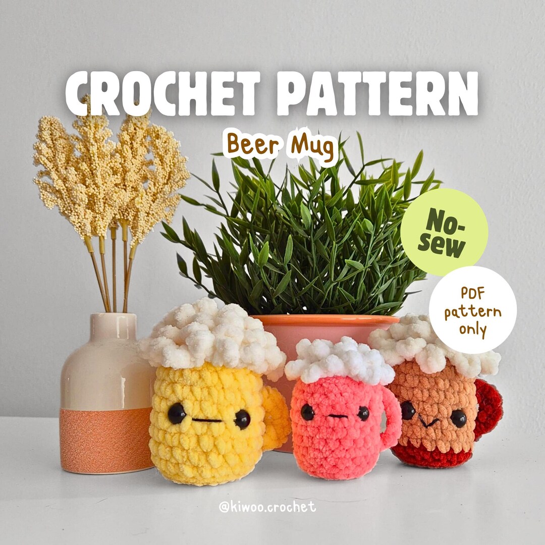 Beer Mug | PDF Crochet Pattern | Beginner Friendly | Cute Beer Mug ...