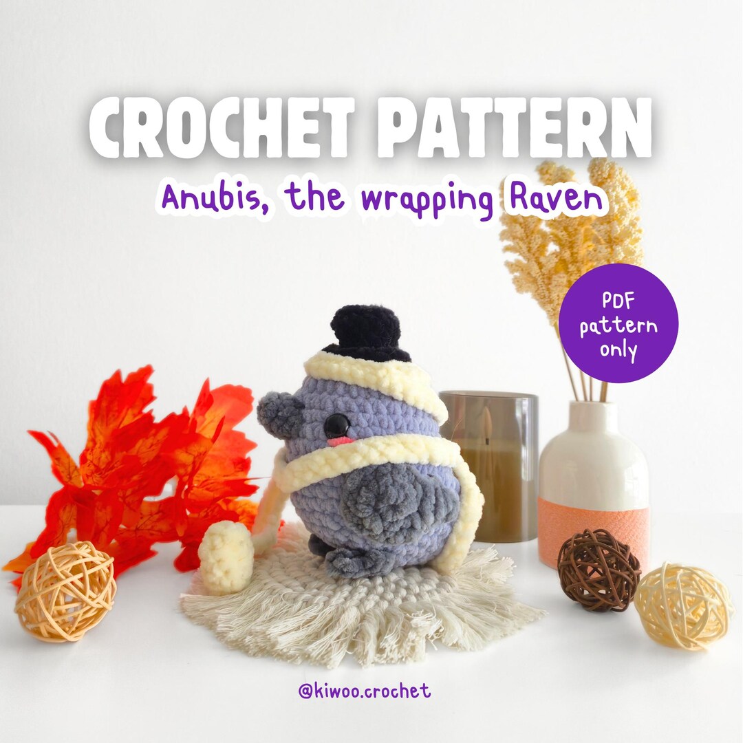 Anubis the Wrapping Raven | Mythical Amigurumi | PDF Crochet Pattern ...