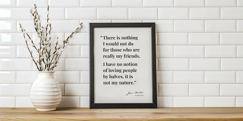Jane Austen Quote Printable Poster Northanger Abbey Literature Reading ...
