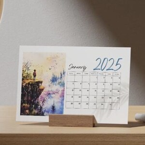 2025 Magic Watercolor Calendar Digital Download PNG & PDF, A2 Format - Etsy