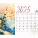 2025 Magic Watercolor Calendar Digital Download PNG & PDF, A2 Format - Etsy