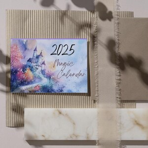 2025 Magic Watercolor Calendar Digital Download PNG & PDF, A2 Format - Etsy