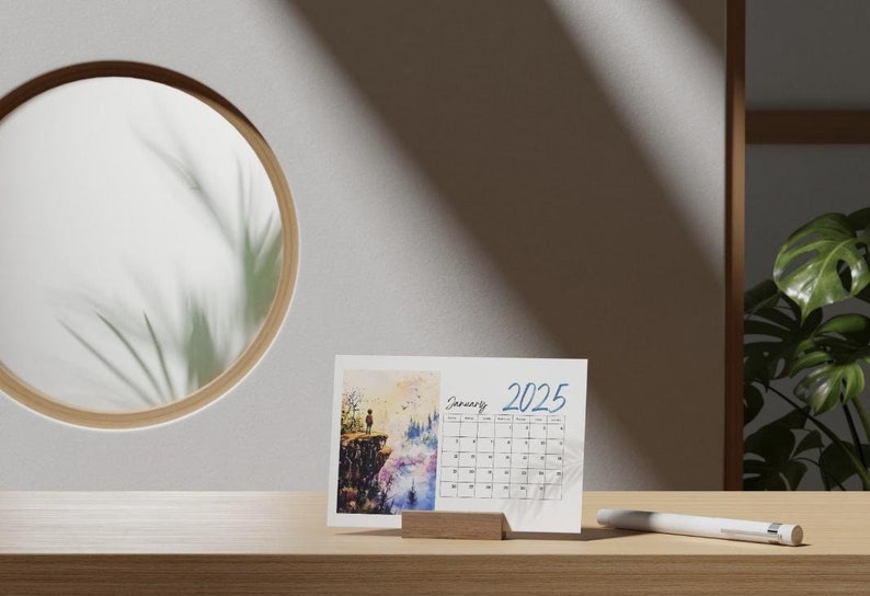 2025 Magic Watercolor Calendar Digital Download PNG & PDF, A2 Format - Etsy