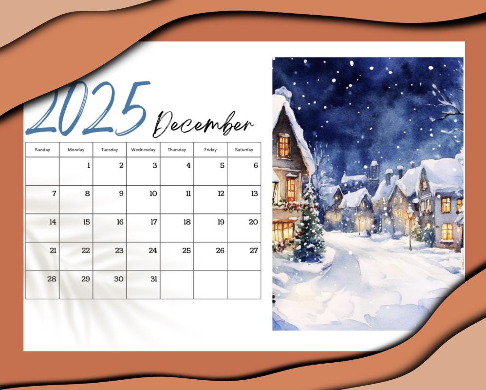 2025 Magic Watercolor Calendar Digital Download PNG & PDF, A2 Format - Etsy