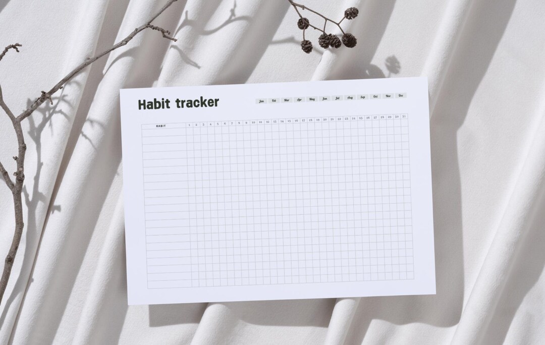 Minimalist Monthly Habit Tracker - Clean, Simple, and Perfect for ...
