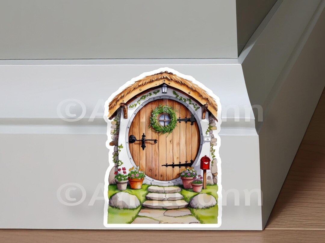 Hobbit Door Sticker, Magical Door Decal, Hobbit Hole, Booklover Sticker ...