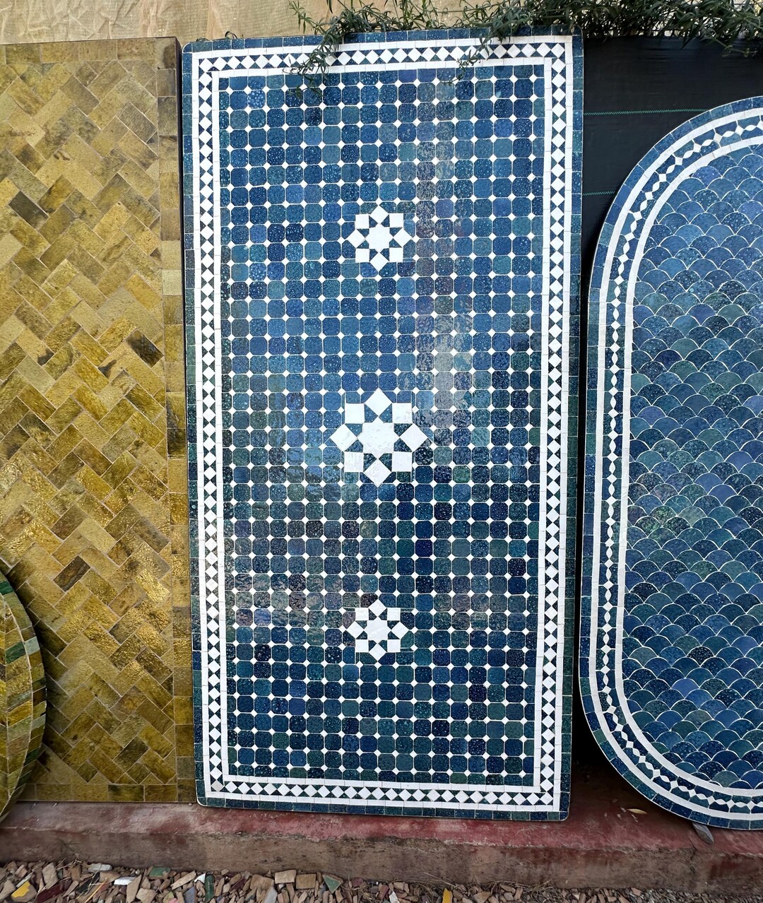 Rectangular Dining Table, Dining Table, Handmade Moroccan Zellige Table ...