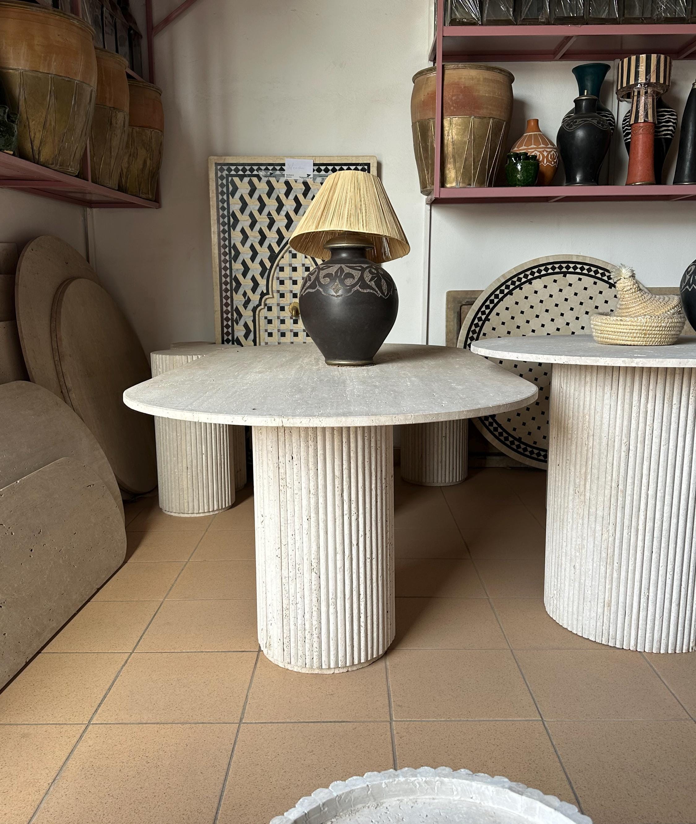Travertine Table - Etsy