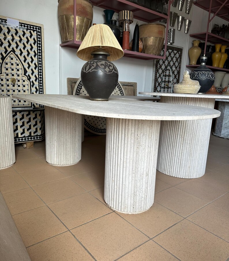 Travertine Table - Etsy