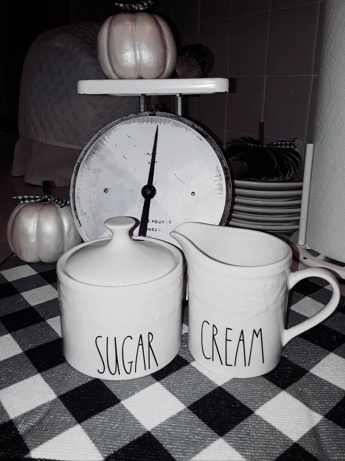 2 PC Rae Dunn Inspired DECALS ONLY Vinyl Farmhouse Cream & Sugar Set - Etsy