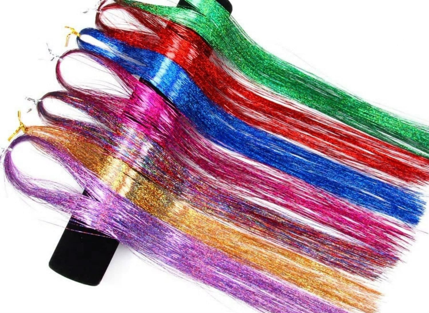 Sparkle Hair Tinsel 10 piezas a 36 pulgadas Festival - Etsy España