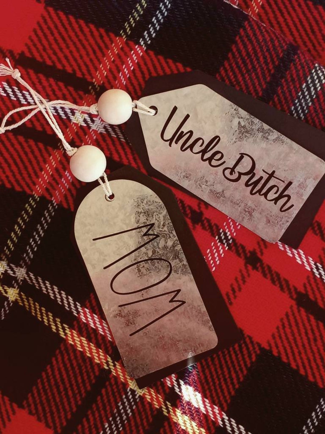 Galvanized Metal Stocking Name Tag Vinyl Decal Farmhouse Personalized ...
