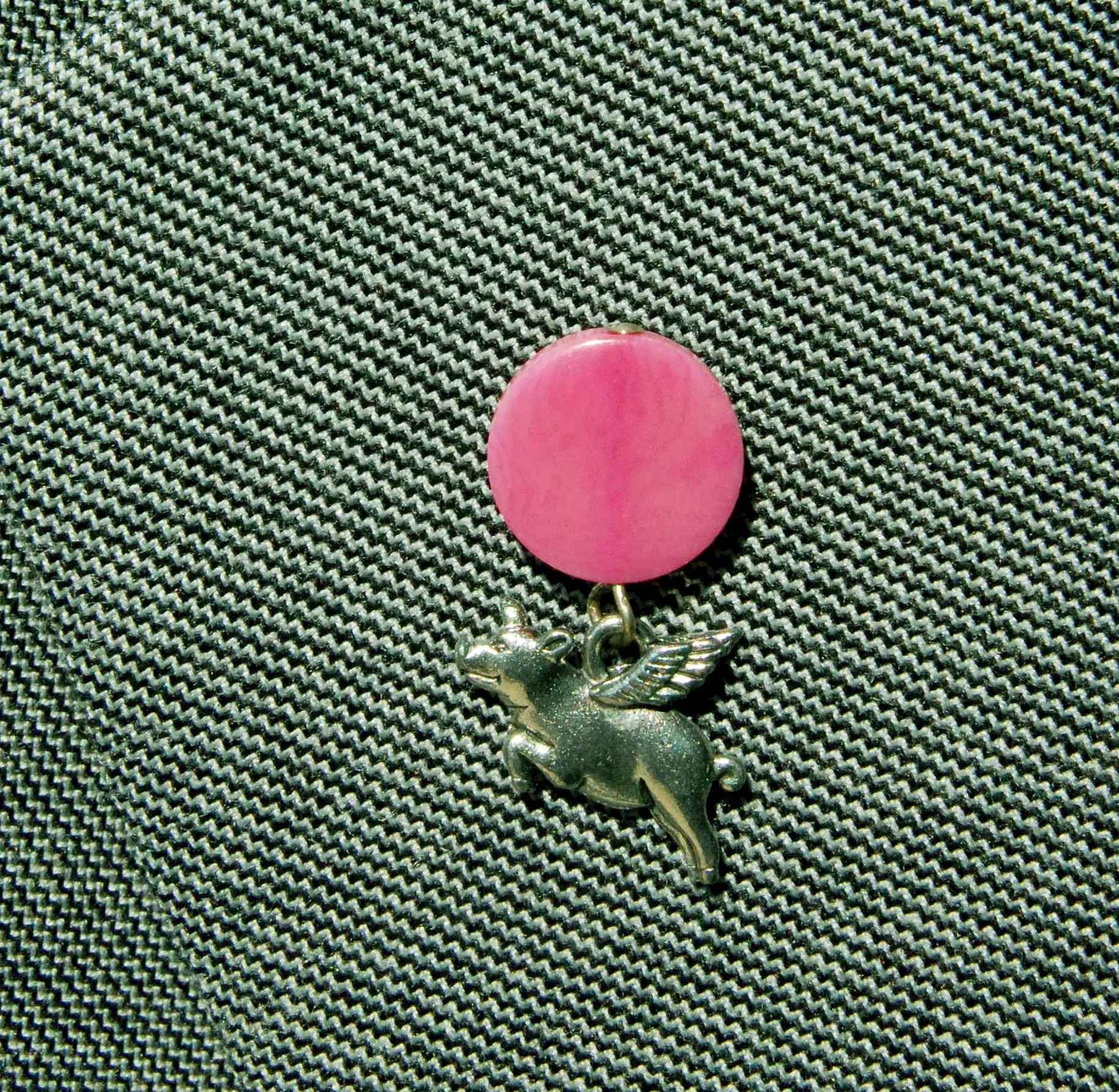 Flying Pig Tie Tack, Pig With Wings Lapel Pin, Your Choice Brown, Cream ...