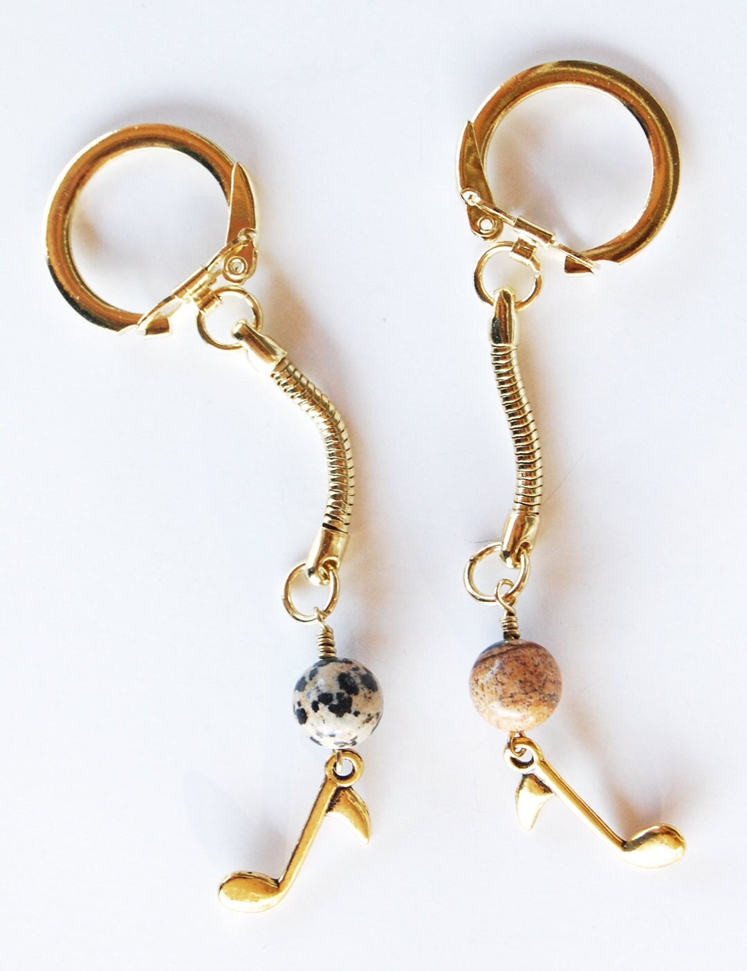 Music Note Flexible Keychain - Choose Your Color, Easy Open Eighth Note ...