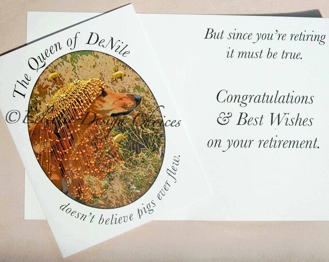 Humorous Flying Pig Retirement Card, Whimsical When Pigs Fly Best ...