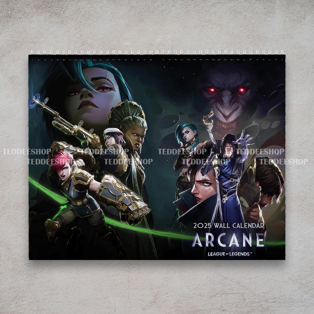 Arcane Calendar 2025 League of Legends Wall Calendar Jinx, Silco ...
