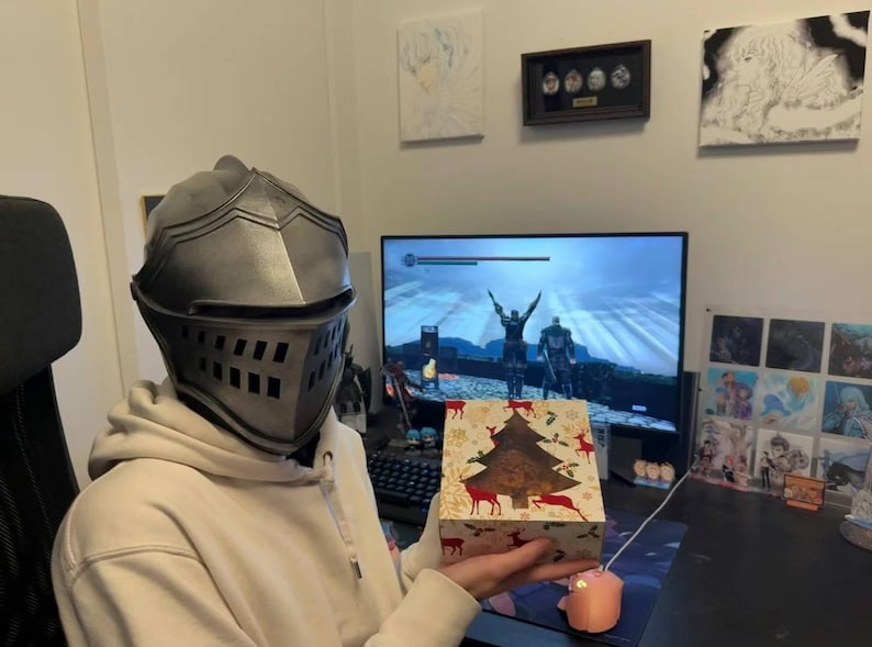 Custom Medieval Knight Helmet | 3d-printed Cosplay Armor | Painted ...