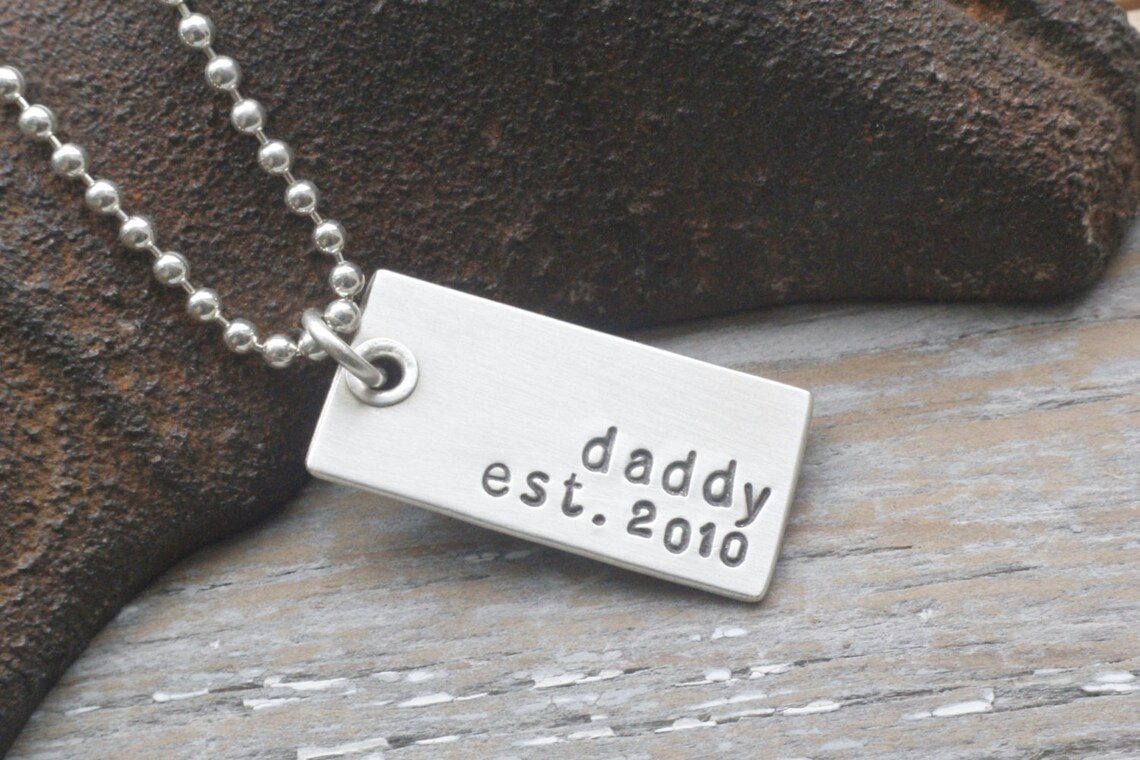 Daddy Dog Tag Personalized Dog Tag Necklace New Dad-cool - Etsy