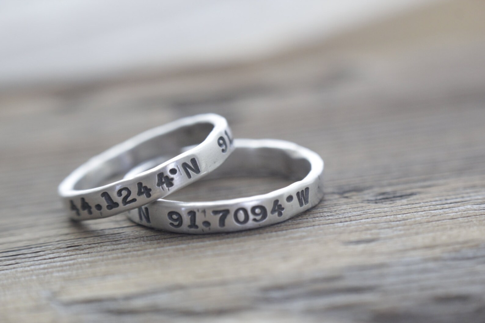 Couples Coordinate Rings Long Distance Relationship Ring - Etsy