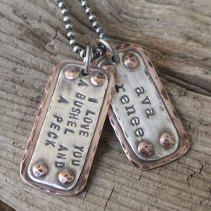Personalized Rustic Dog Tags, Personalized Gift for Dad, Gift for ...