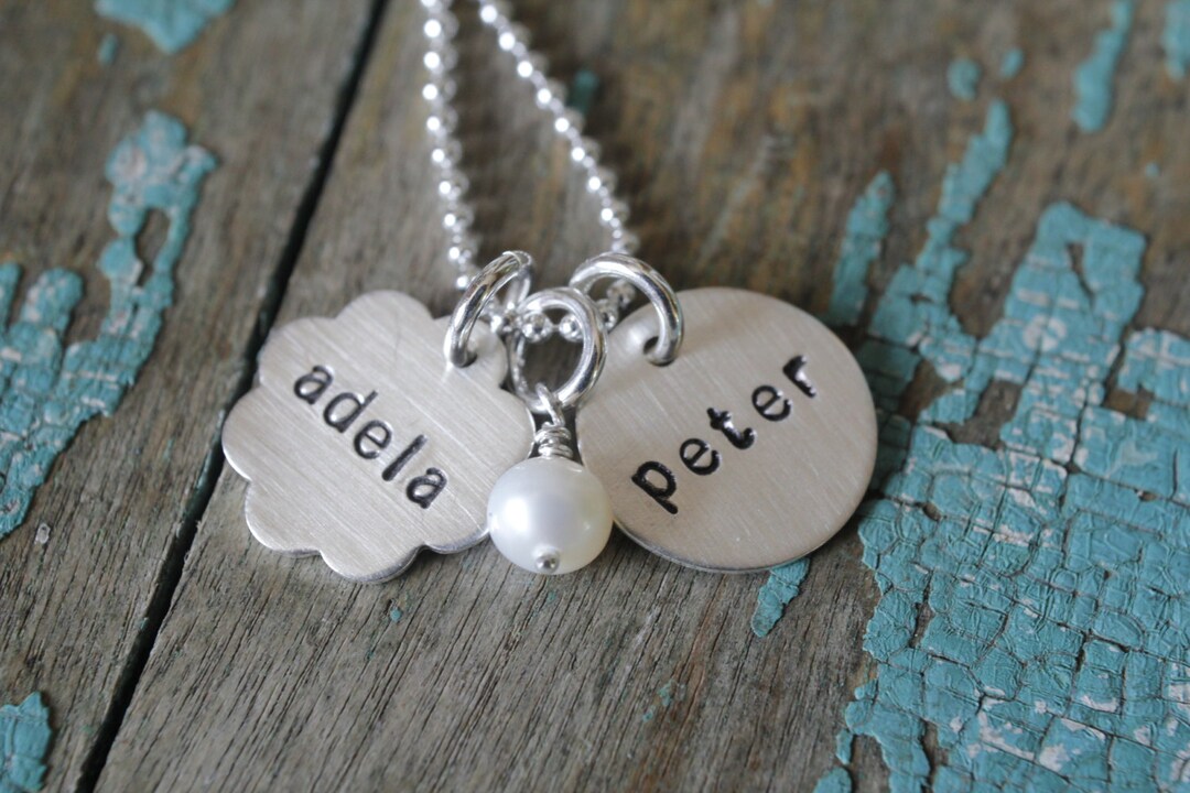 Personalized Jewelry, Name Charms, Personalized Gift for Mom, Sterling ...
