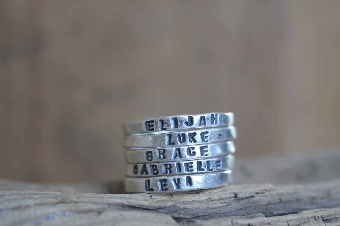 Personalized Stacking Rings/customized Rings/kids Name - Etsy